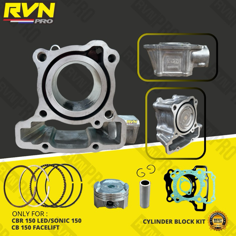 RVN CYLINDER BLOCK SEHER BORING COMPLETE STANDARD K56 CBR 150 NEW SONIC ...