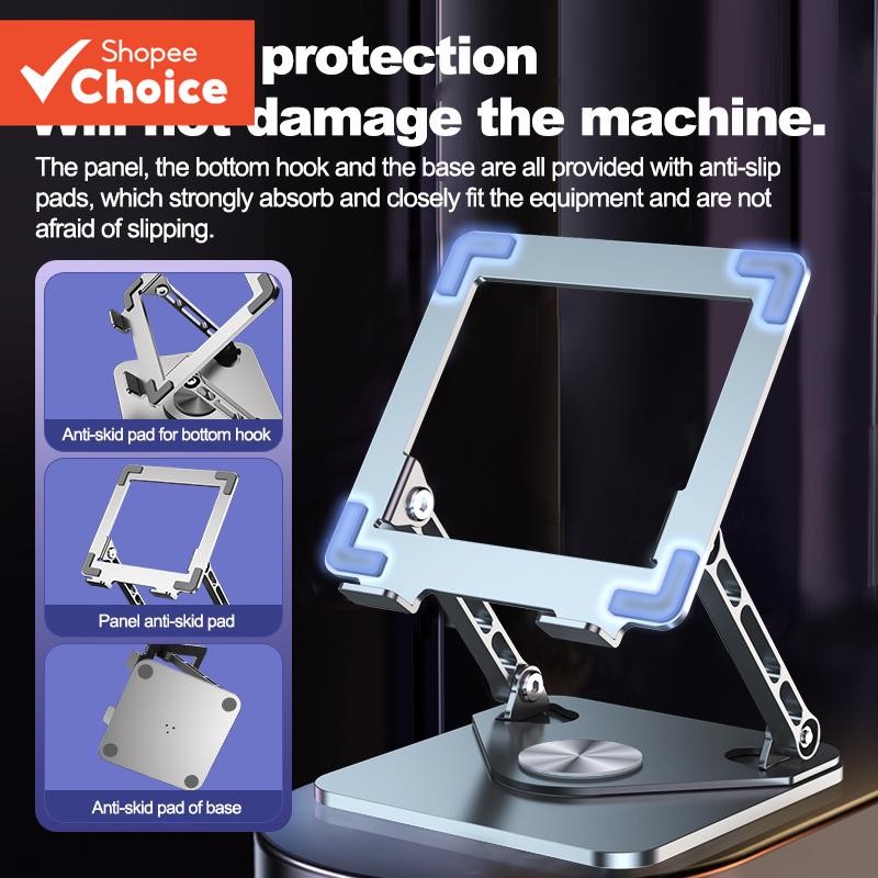 360°Rotating tablet Stand Foldable Stand Height Adjustable Foldable ...