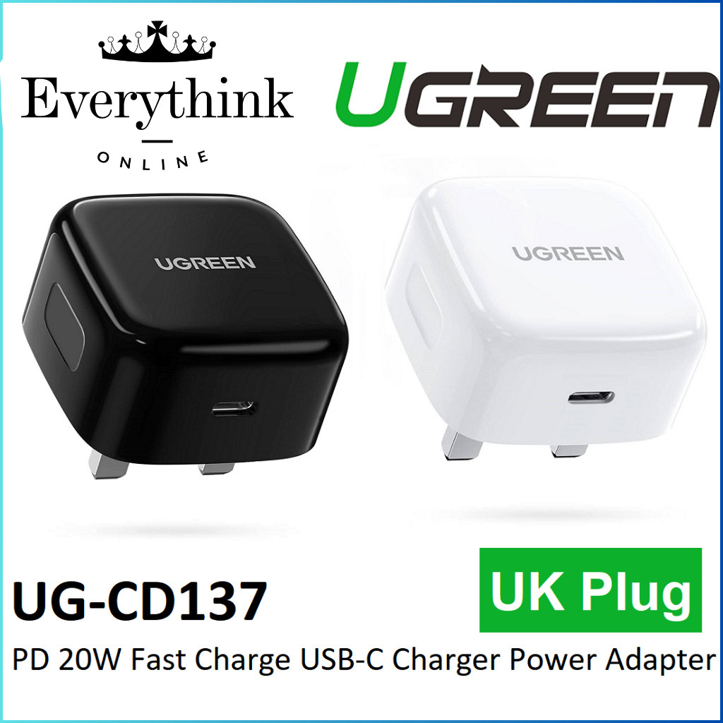 UGREEN CD137 PD 20W FAST CHARGE USB-C CHARGER PLUG POWER ADAPTER WITH ...