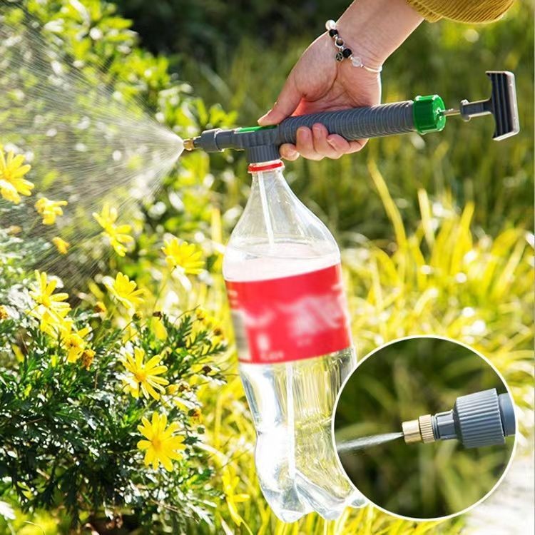 Portable Cola Bottle Sprayer Air Pressure Water Spray Gun Cola Plastic ...