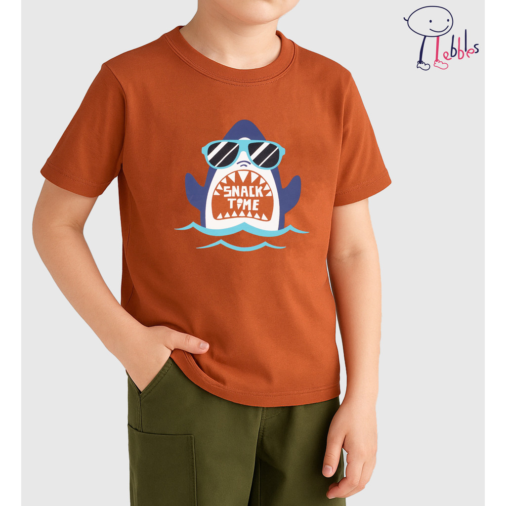 FOS x PEBBLES BOYS | GRAPHIC TEES SHARKS SERIES (CNM) | Shopee Malaysia