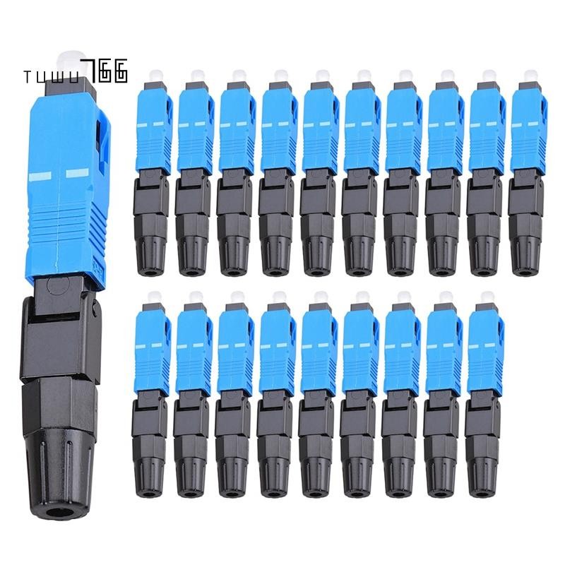 20Pcs SC/UPC Fiber Optic Fast Connectors Pre-Buried Quick Connector ...