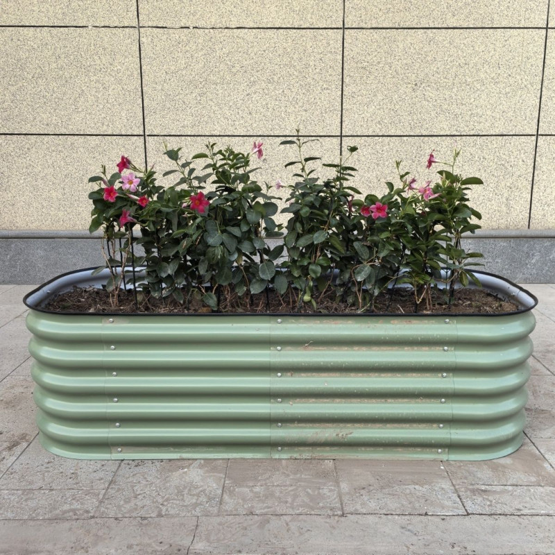 Metal Planting Box Removable Outdoor Balcony Roof Courtyard Planting ...