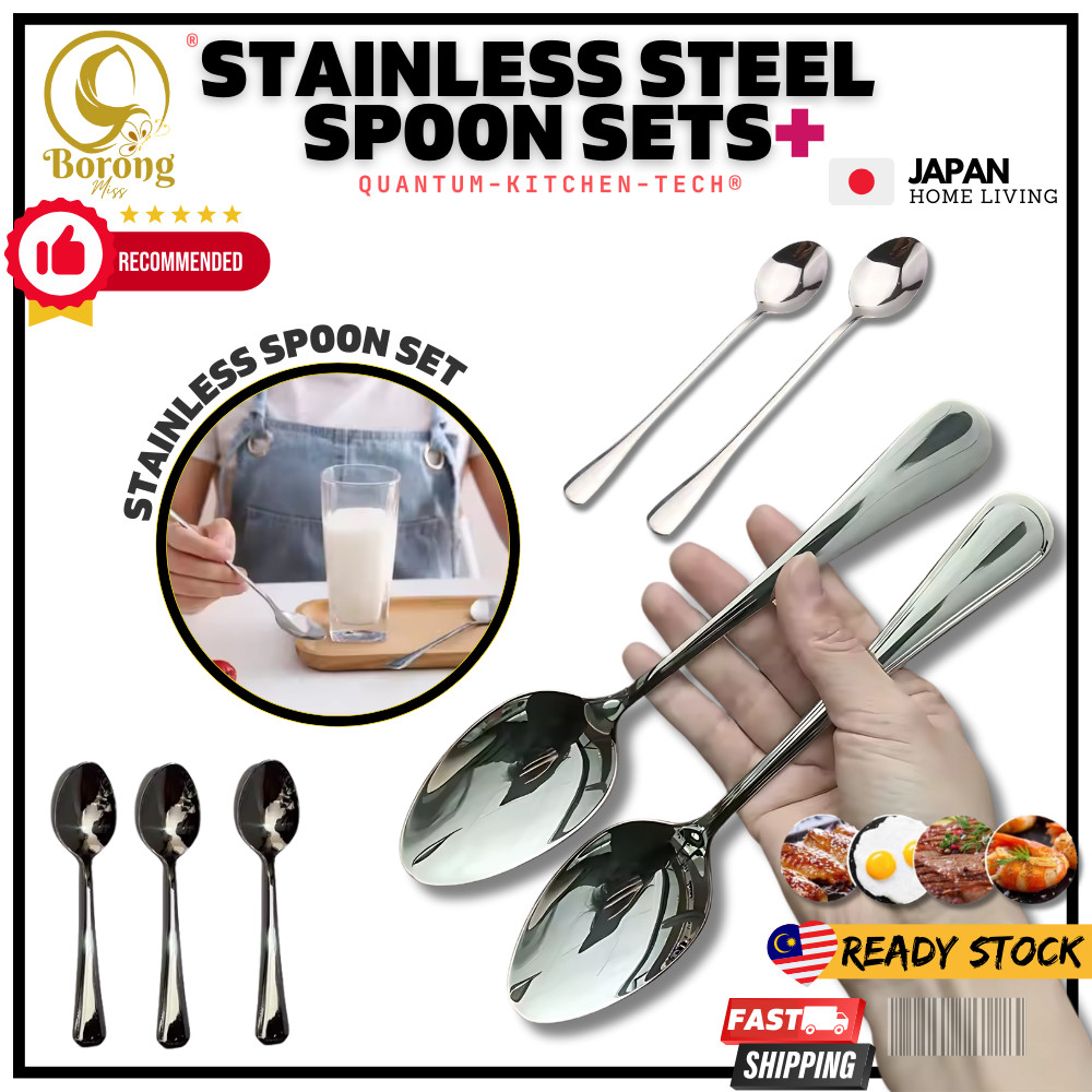 ⭐(6PCS) Stainless Steel Spoon Set | Quantum-Kitchen-Tech® Japan ...