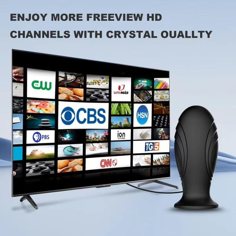 Indoor Digital TV Antenna DVB-T2 HD 4K with 25dB Female Plug for Clear ...