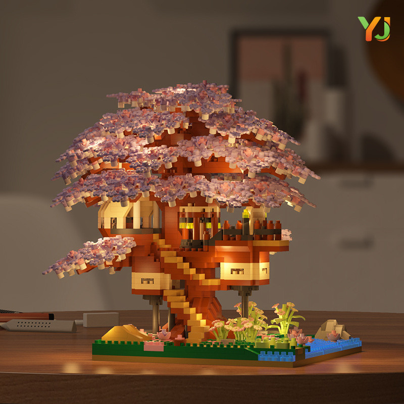Beautiful Cherry Blossom Tree House Building Blocks Compatible Lego ...