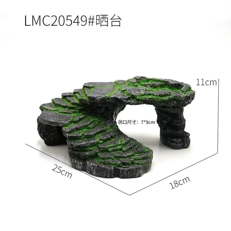 Turtle Drying Table Reptile Stair Climbing Table Hide Hole Gecko Hide ...