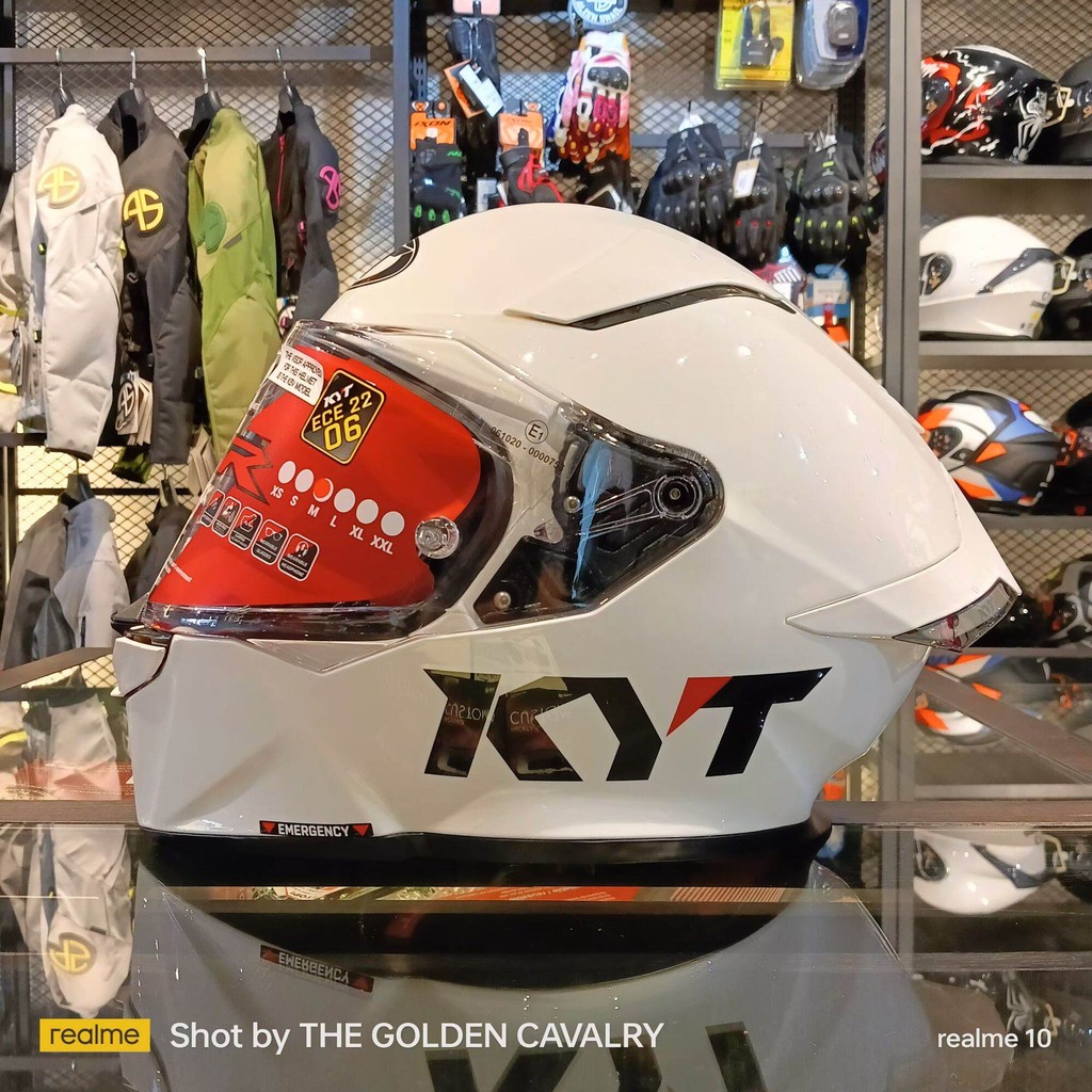 KYT R2R PRO PLAIN WHITE ECE22.06 FULL FACE HELMET | Shopee Malaysia