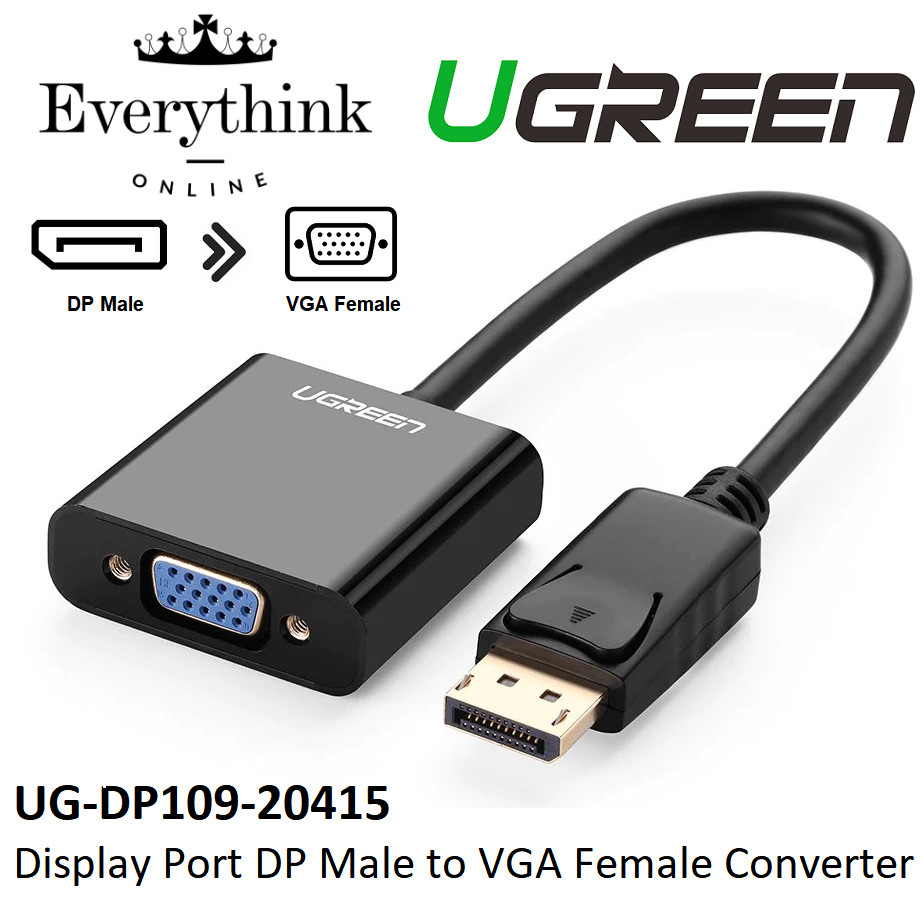 UGREEN DISPLAY PORT DP MALE TO VGA FEMALE CONVERTER ADAPTER WITH ...