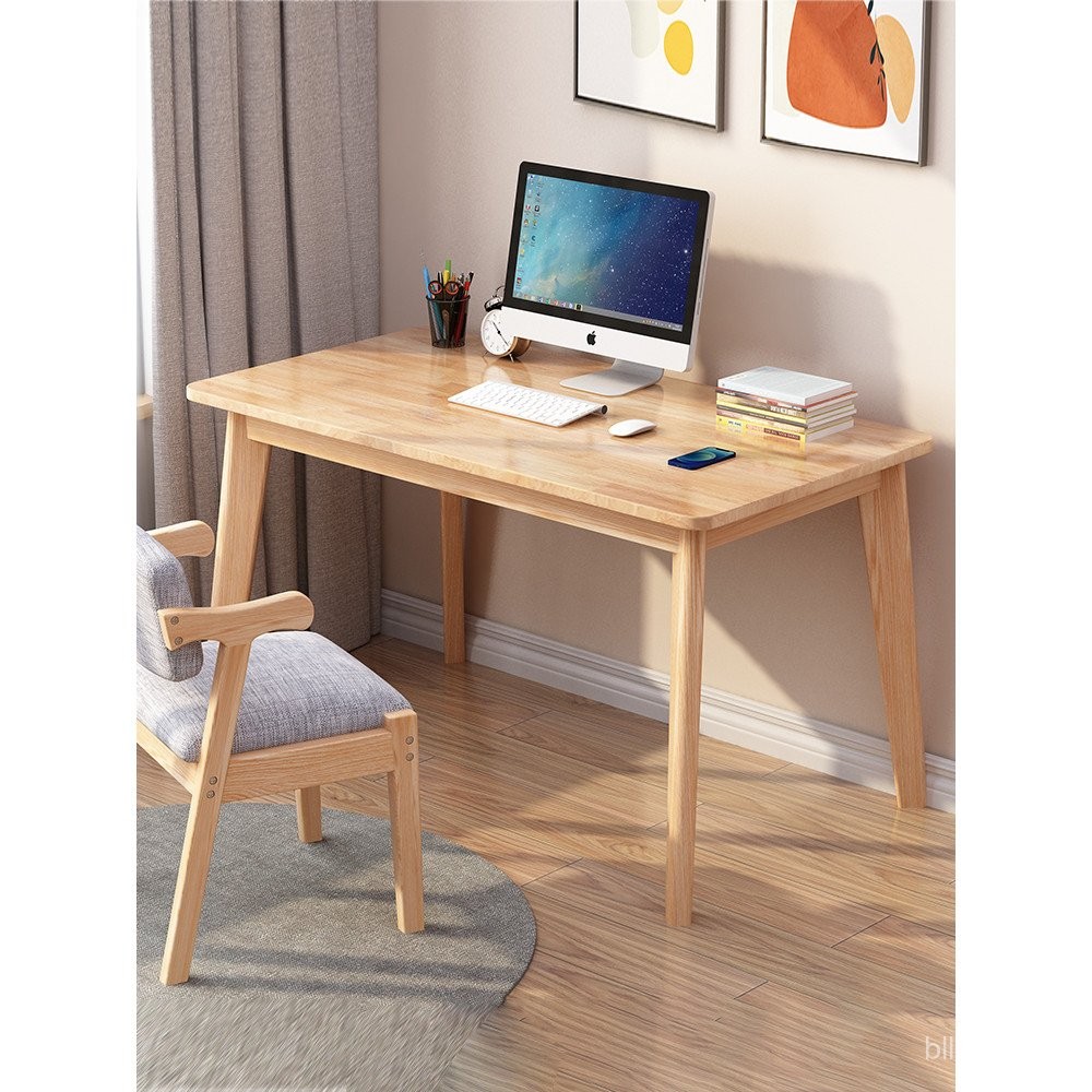 Computer Desk Desktop Home Desk All Solid Wood Desk Workbench Simple ...