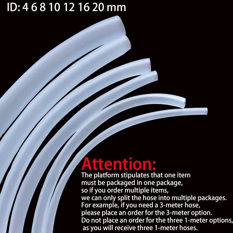 PVC Hose Water Pump Tube Tubing Flexible Durable 4 6 8 10 12 16 20mm Inner Diameter Garden Lab ...