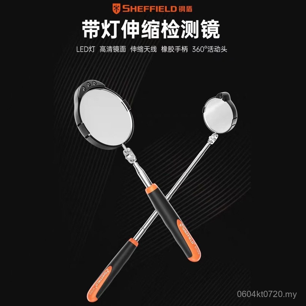Retractable Inspection Mirror Undercarriage Mirror with Light Auto ...