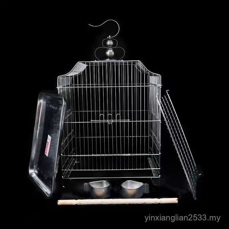 Stainless Steel Square Cockatoo Birdcage Deluxe Large-Scale Cockatoo ...