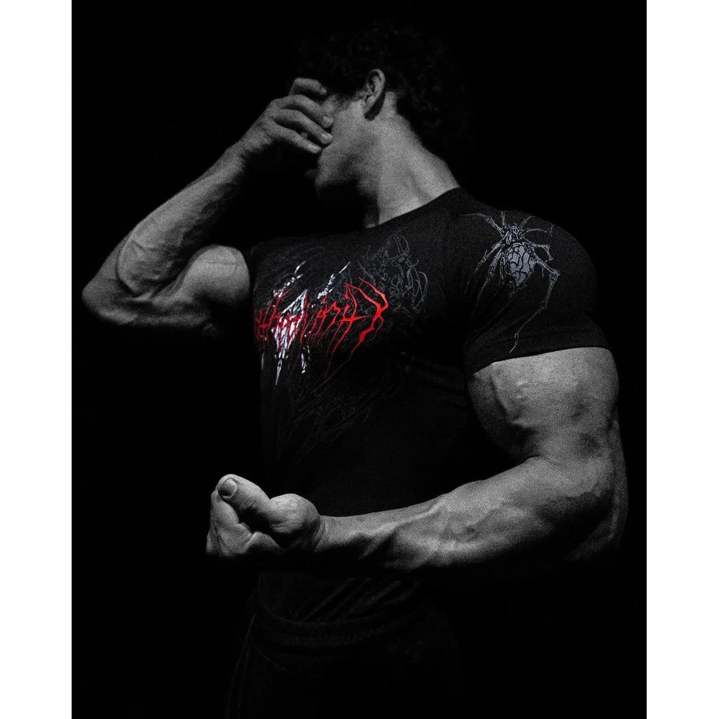 Breathedivinity Compression Short Sleeve Muscle GYM Fitness in Black ...