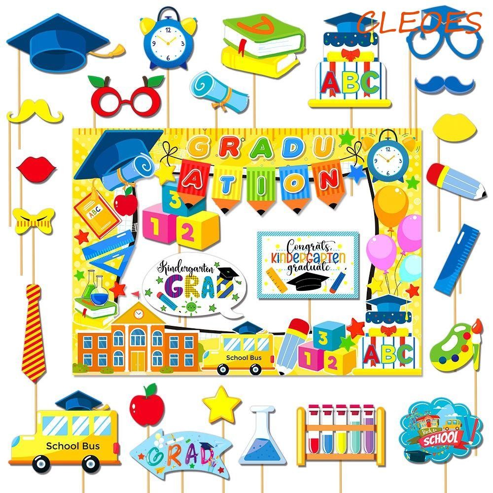 CLEOES Graduation Season Photo Props, Paper Congratulation Photo Booth ...