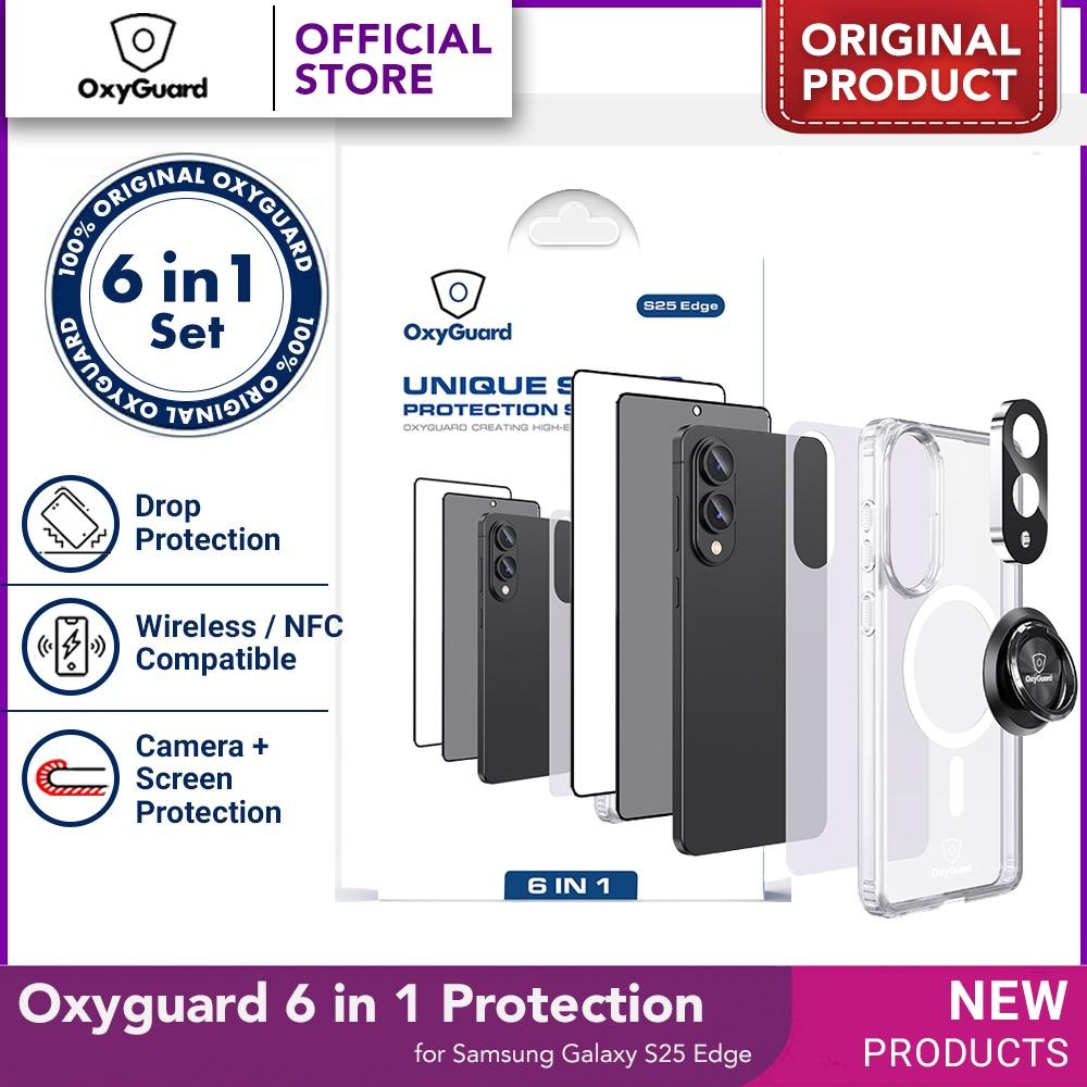 Oxyguard 6in1 Proguard Case + Tempered Glass Compatible For Samsung ...