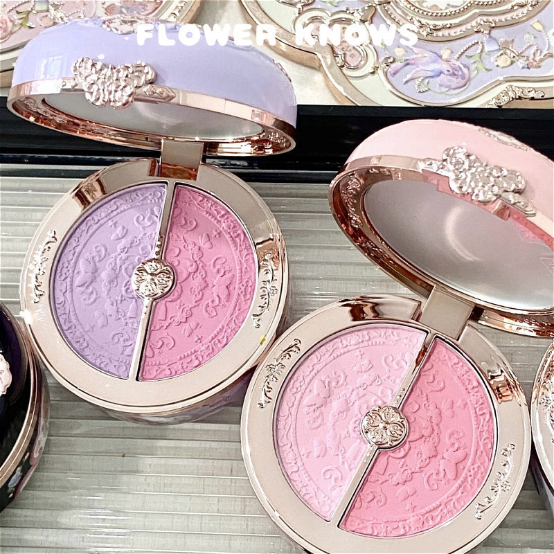 FLOWER KNOWS Blush Butterfly Cloud Shoulder Rouge Box Two-Tone Blush ...