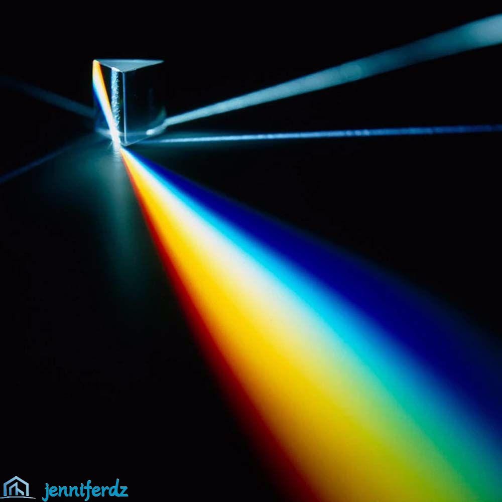 JENNIFERDZ Rainbow Prisma Crystal Glass Optical Instruments Triangular ...