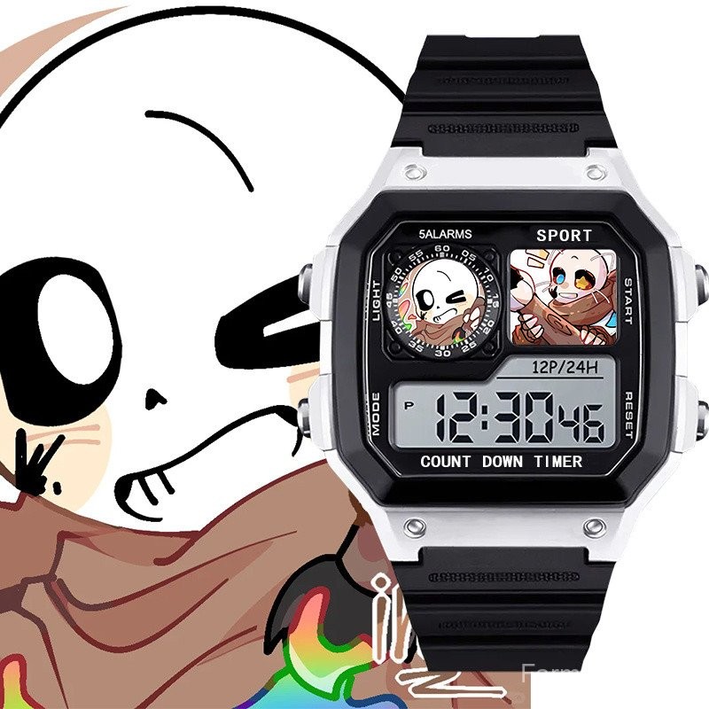 Undertale Student Alarm Clock Luminous Chronograph Electronic Watch ...