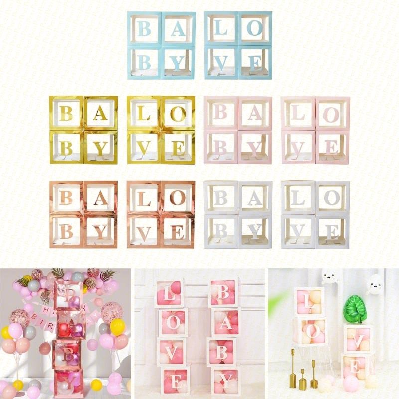 Petrichor Baby Boxes with Letters 4pcs Love Boxes for Gender Reveal ...