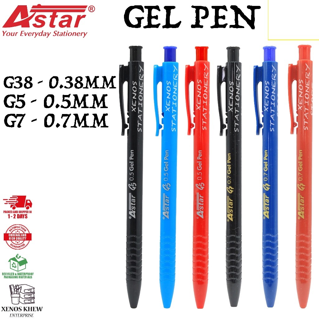 ASTAR G SERIES GEL PEN G38 G5 G7 [ 0.38MM / 0.5MM / 0.7MM ] [ 1 PCS ...