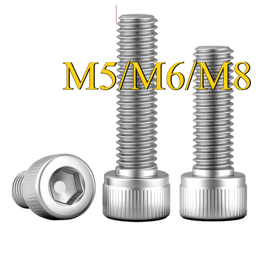 Hex Socket Cap Head Screws/Stainless Steel 304 SHINY SURFACE Allen Bolt/Button Allen skru M5/M6 ...