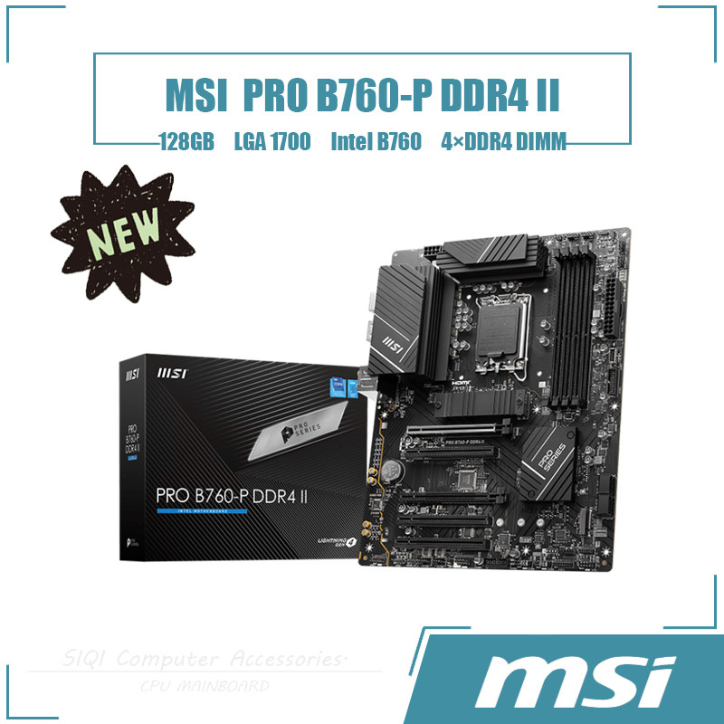[NEW] MSI PRO B760-P DDR4 II Motherboard 4×DDR4 DIMM Intel B760 LGA1700 Desktop Mainboard ...