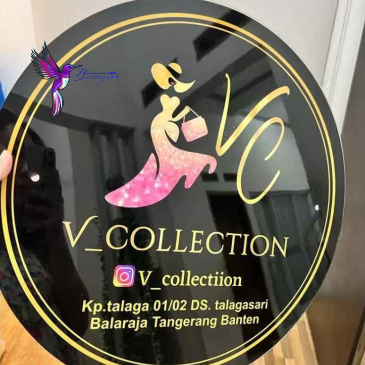 Acrylic Signage Custom Shop Name Logo Board Size non embossed non eva ...