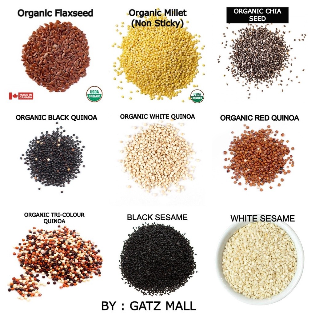 500g | 1Kg ORGANIC TRI-COLOUR QUINOA / BLACK & RED QUINOA / MILLET ...