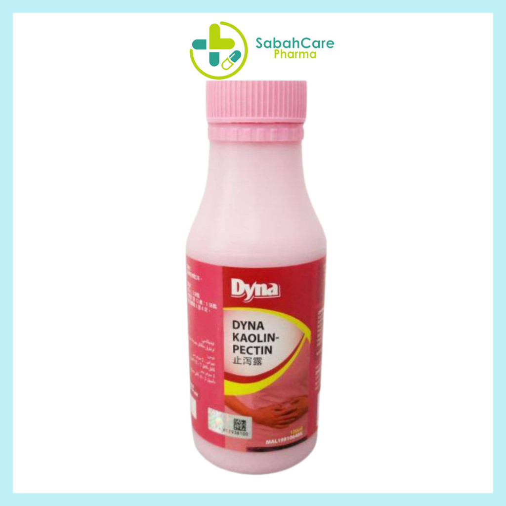 SABAHCARE DYNA KAOLIN-PECTIN SYRUP 120ML FOR DIARRHEA EXP DATE: 07/27 ...