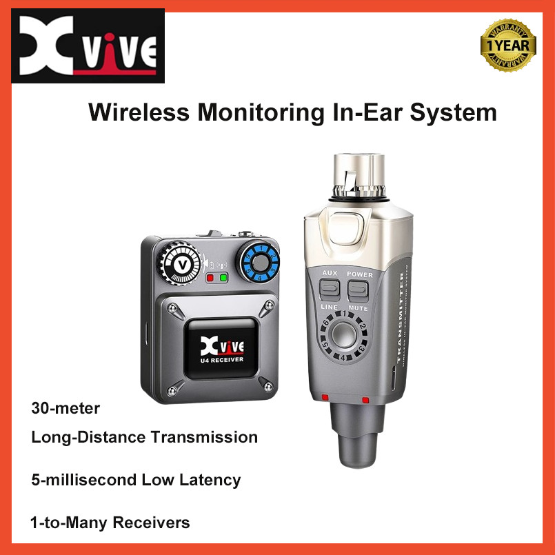 Xvive U4 Wireless In-Ear Monitoring System for Stage Performances, Directing & Rehearsals - In ...