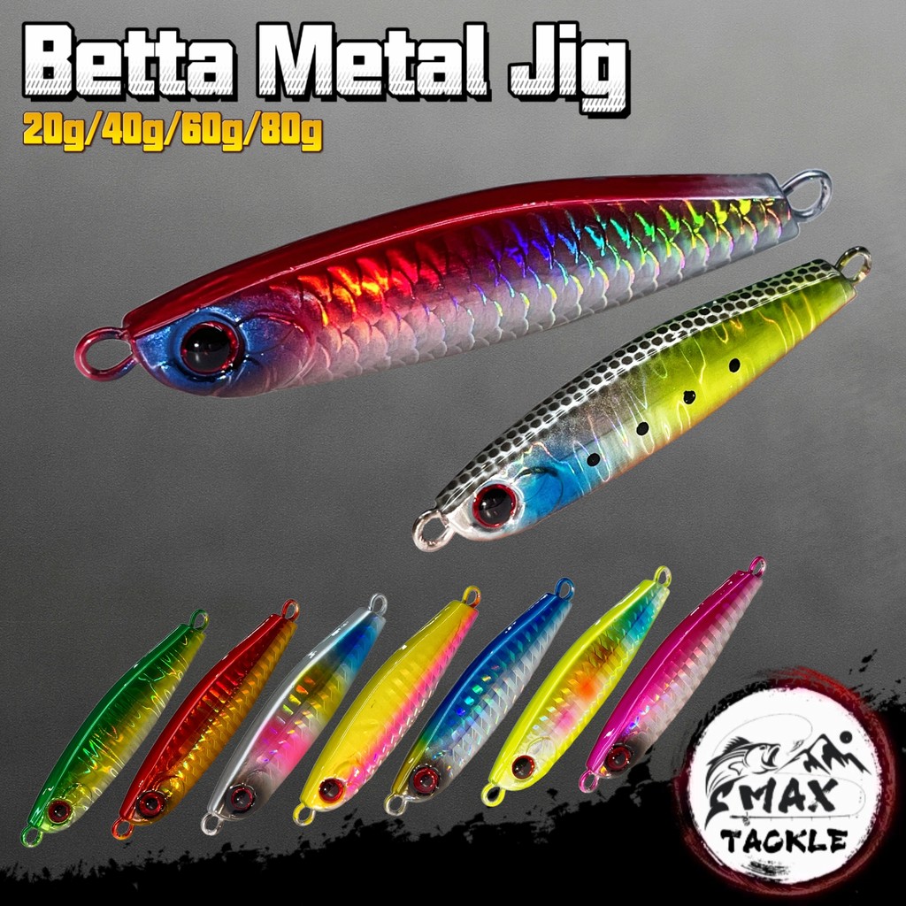 Gewang Pancing Laut Betta Metal Jig 20g-80g Fishing Lures Baits ...