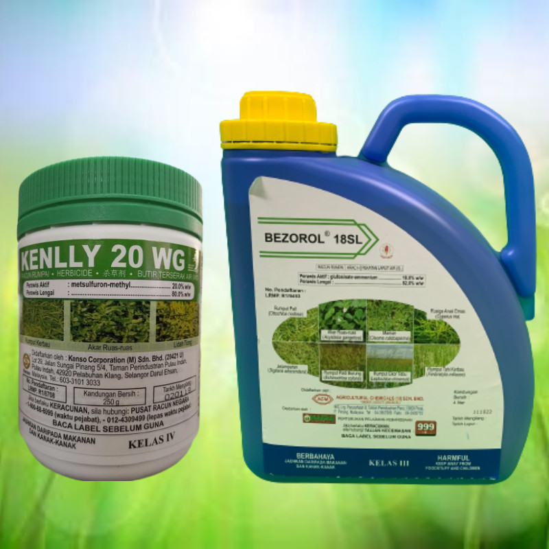 4L BEZOROL + 250G KENLLY 20WG BOTOL (1 SET PACKAGE) RACUN RUMPUT ...