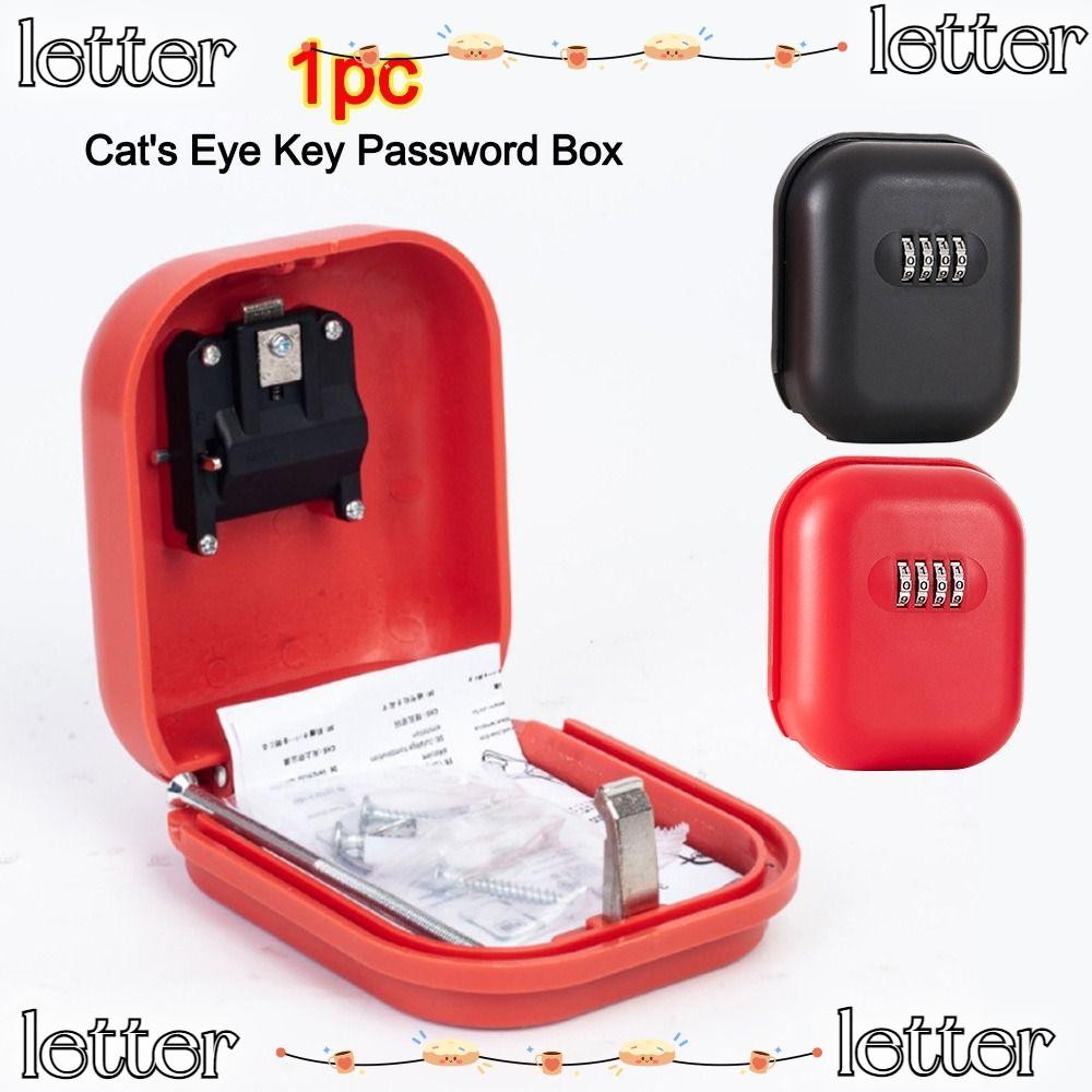 LETTER Key Safe Box, Weatherproof Anti-theft Key Password Box, Wall ...