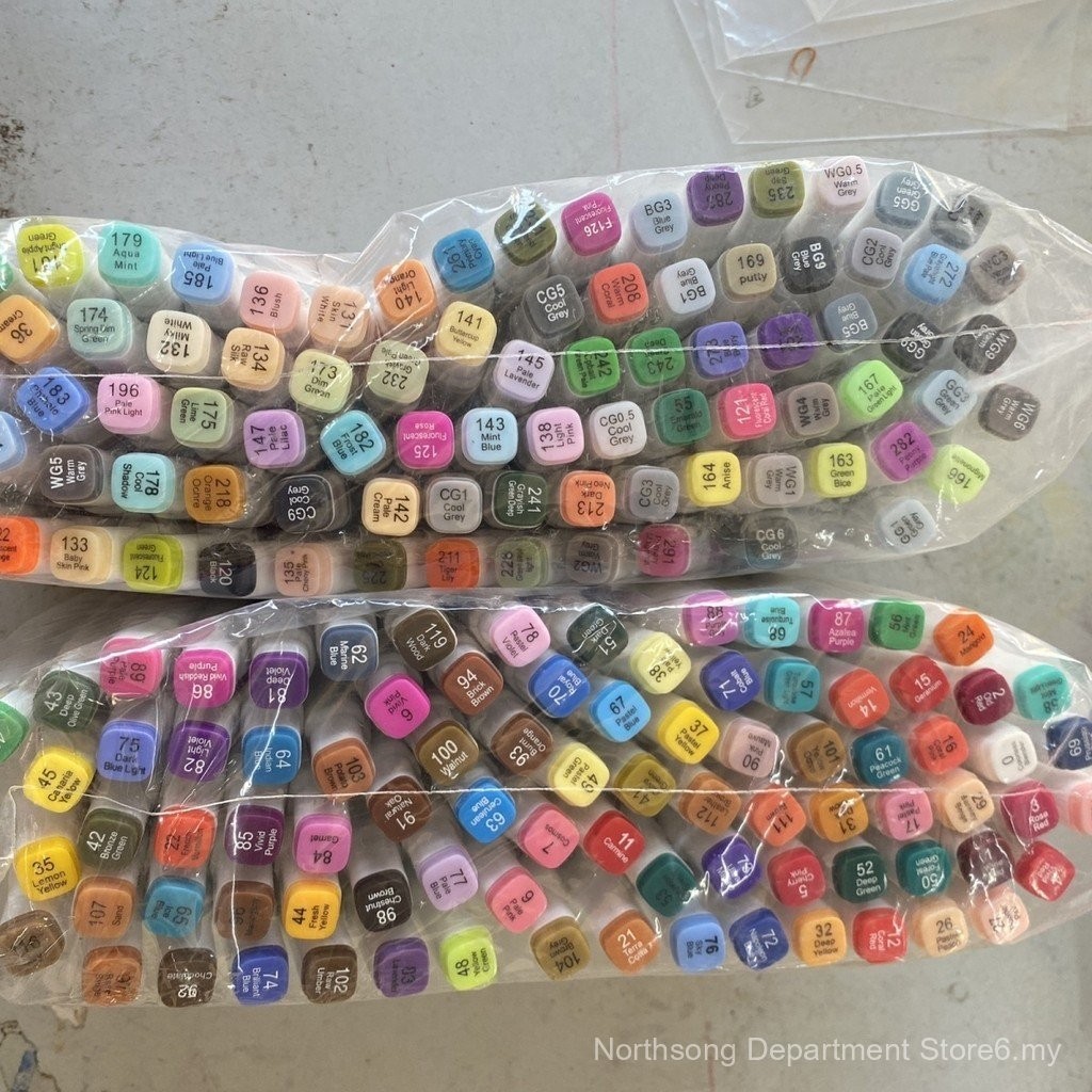 168 Color Marker Full Set Alcohol-Based Oily Hard Tip | Shopee Malaysia