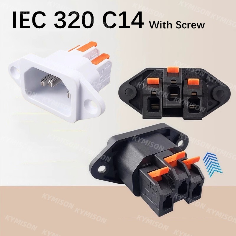 IEC 320 C14 Power Socket 10A 250V for PDU Cabinet UPS Server No Welding ...
