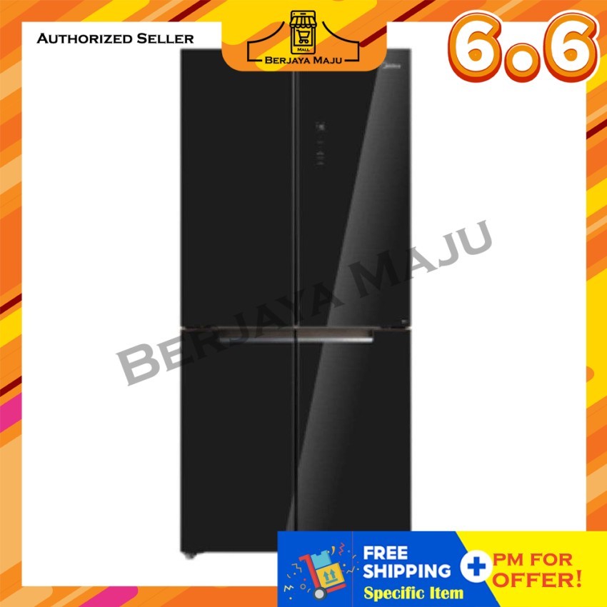 Midea 570L French Door Inverter Refrigerator MDRF633MIF22 (Jazz Black ...