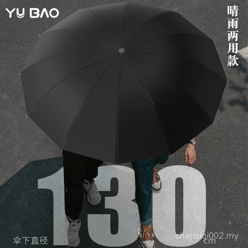 Typhoon-Proof 32" Auto Umbrella UPF50+ SolarCool Tech Dual-Layer Canopy ...