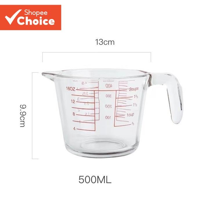Glass Measuring Cup for Egg Beating, Food Grade Graduated Glass, High ...