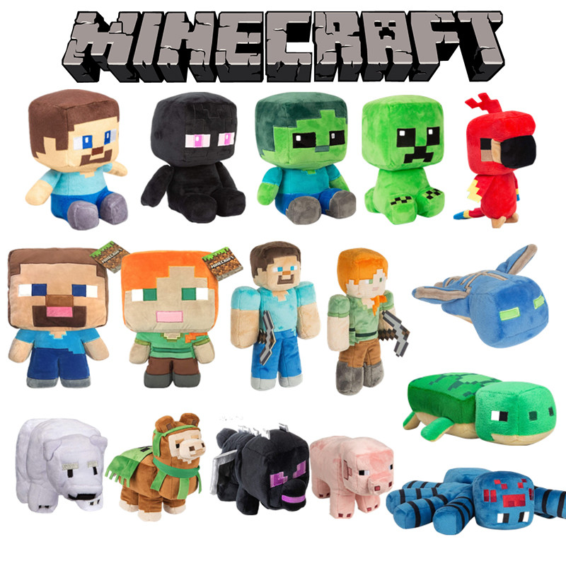 Minecraft Cartoon Doll Creeper Enderman Zombie Alex MC Kids Toys 2025 ...
