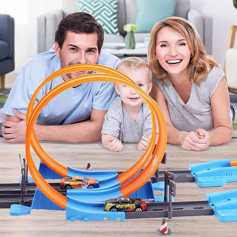 Kid Race Car 360 Degrees Track Builder Playset Toys Car Ramp Racer Toy ...