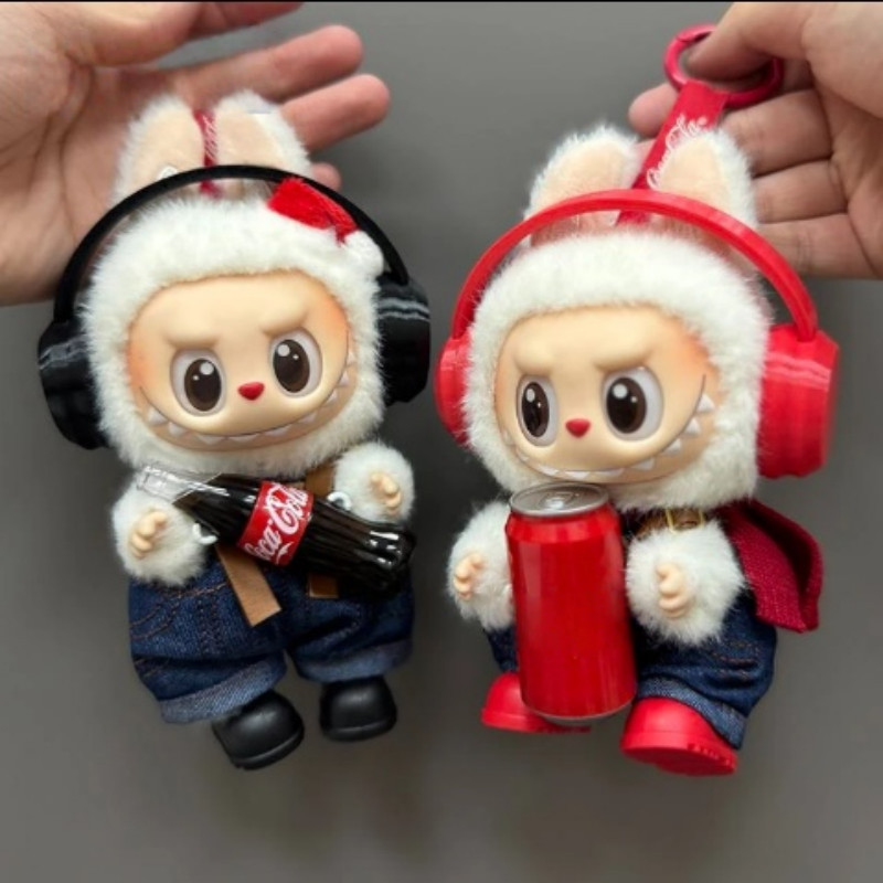 LABUBU Coca Cola series Clothing set, head mounted headphones, 1V, 2V ...