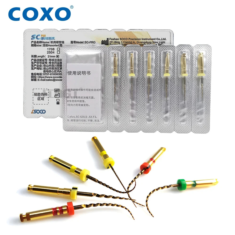 COXO SOCO SC-PRO Dental Root Canal File Heat-Activated Rotary Nitinol ...