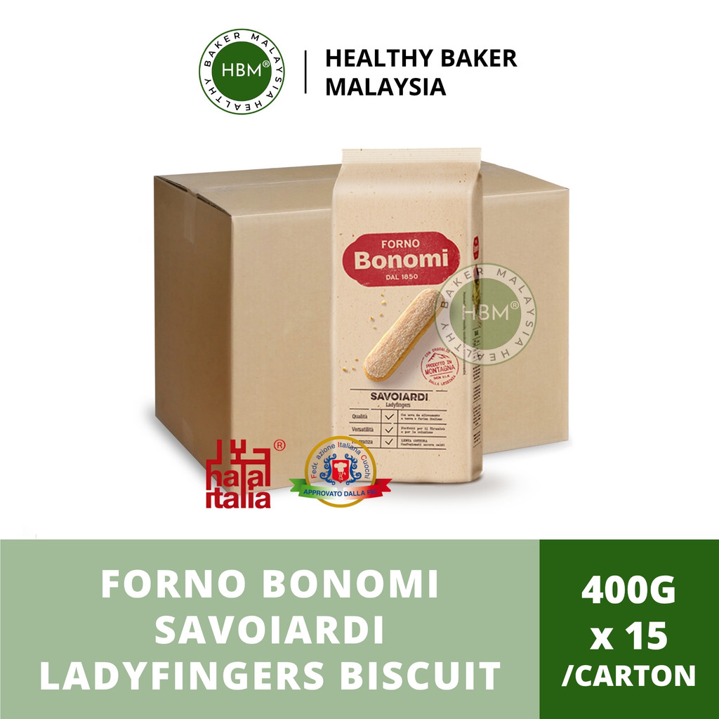 (Carton) Forno Bonomi Savoiardi Ladyfingers Biscuit 400G x 15 / 500G x ...
