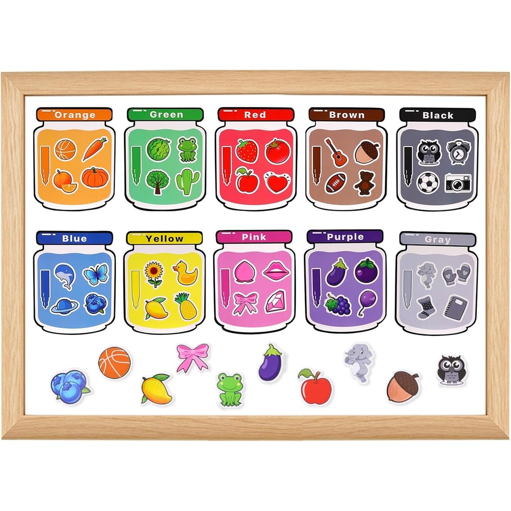 Magnetic Color Sorting Set for Toddlers - Baby Kids Magnet Educational ...