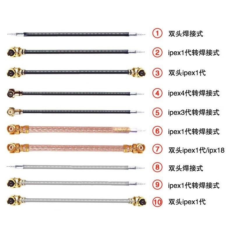 Single/Double-Headed IPEX Jumper IPX Coaxial Wire Silver-Plated Wire ...