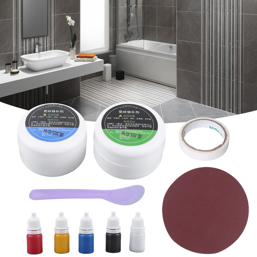 Tile Repair Kit Shower Repair Kit Ceramic Floor Tile Toilet Washbasin ...