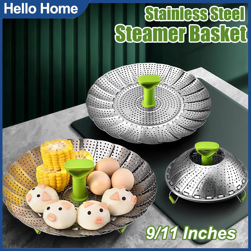 Stainless Steel Folding Steamer Collapsible Steaming Rack with Handle ...