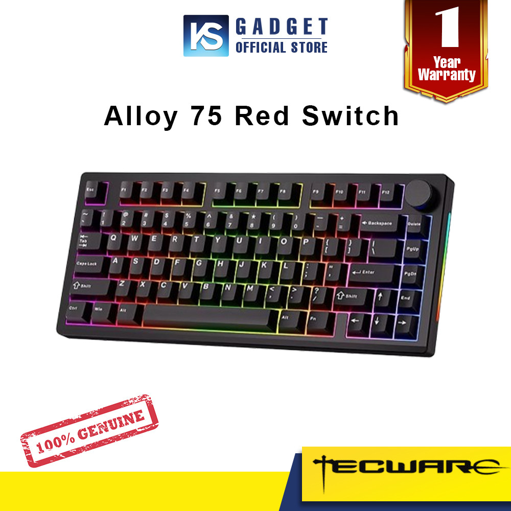 Tecware Alloy75 Full CNC Aluminum Mechanical Keyboard - Linear Red ...