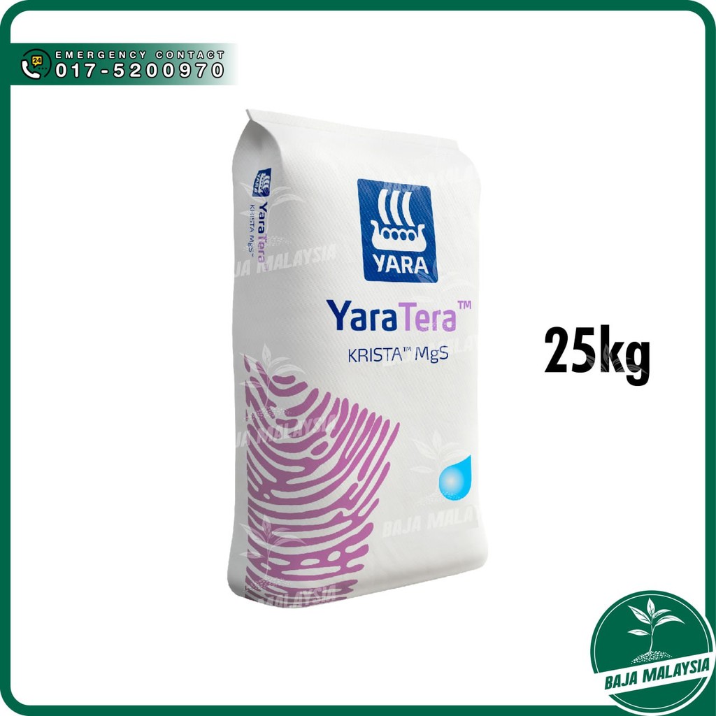 YARA YaraTera Krista MgS 25kg Fully Water Soluble Magnesium Sulphate ...